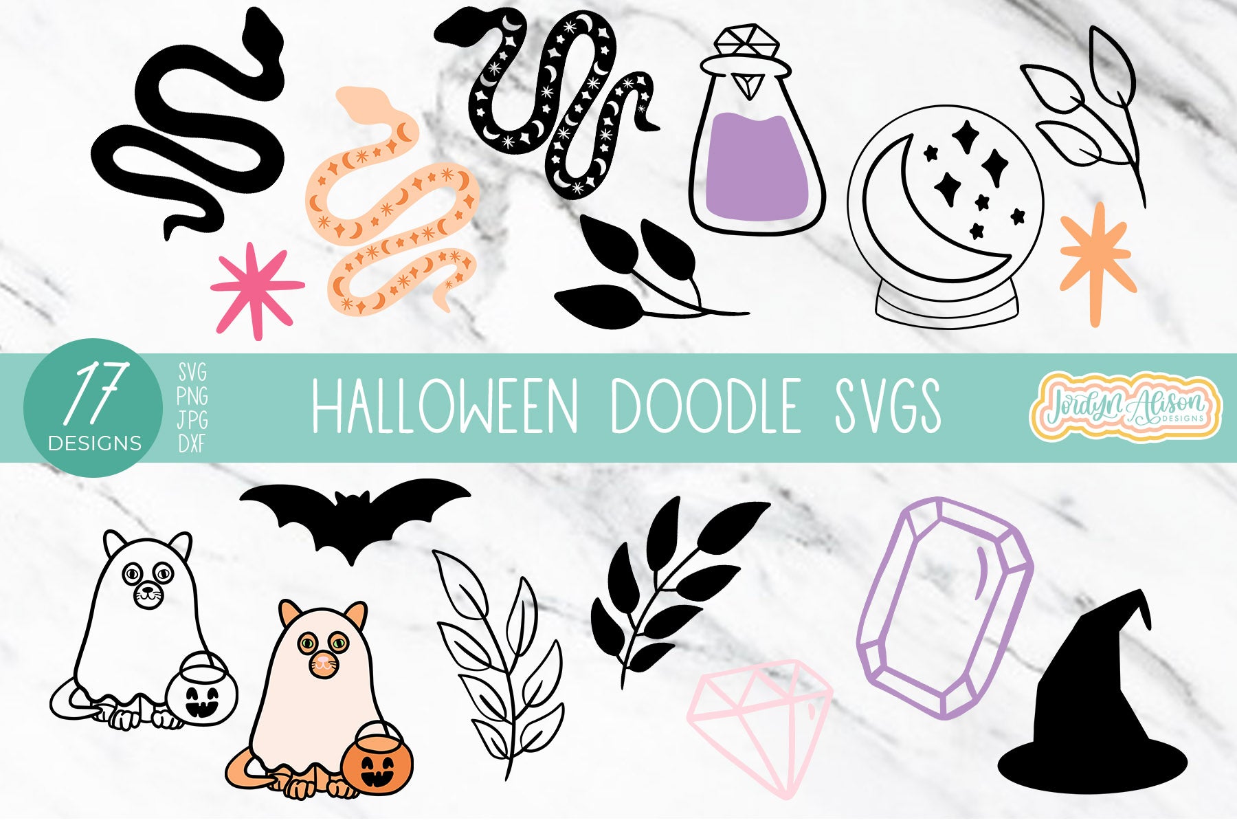Halloween Doodle SVG Bundle | Spooky Season Cricut SVGs ...