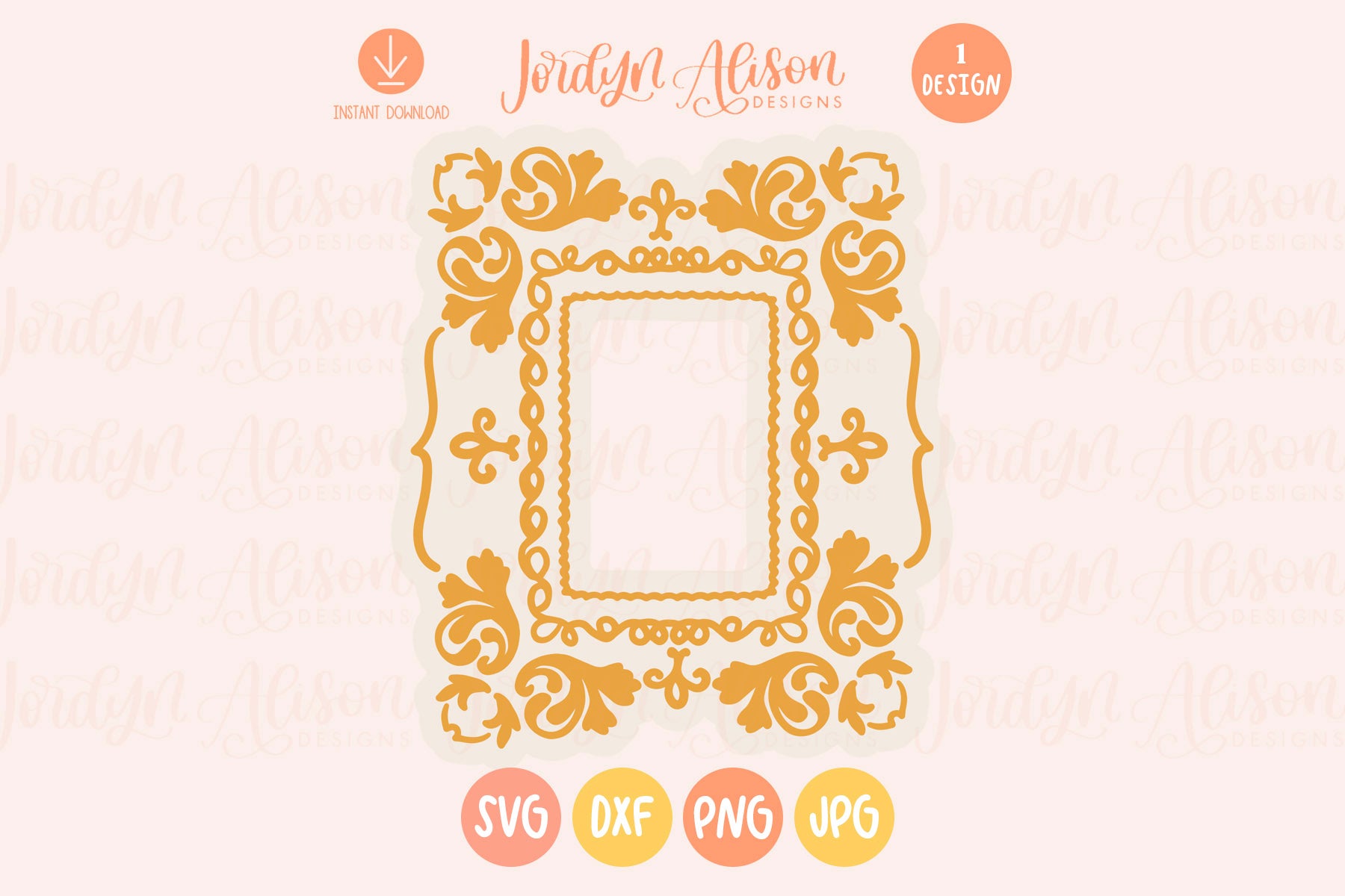 Ornate Frame SVG for Cricut | Easy to Use Cut File – JordynAlisonDesigns