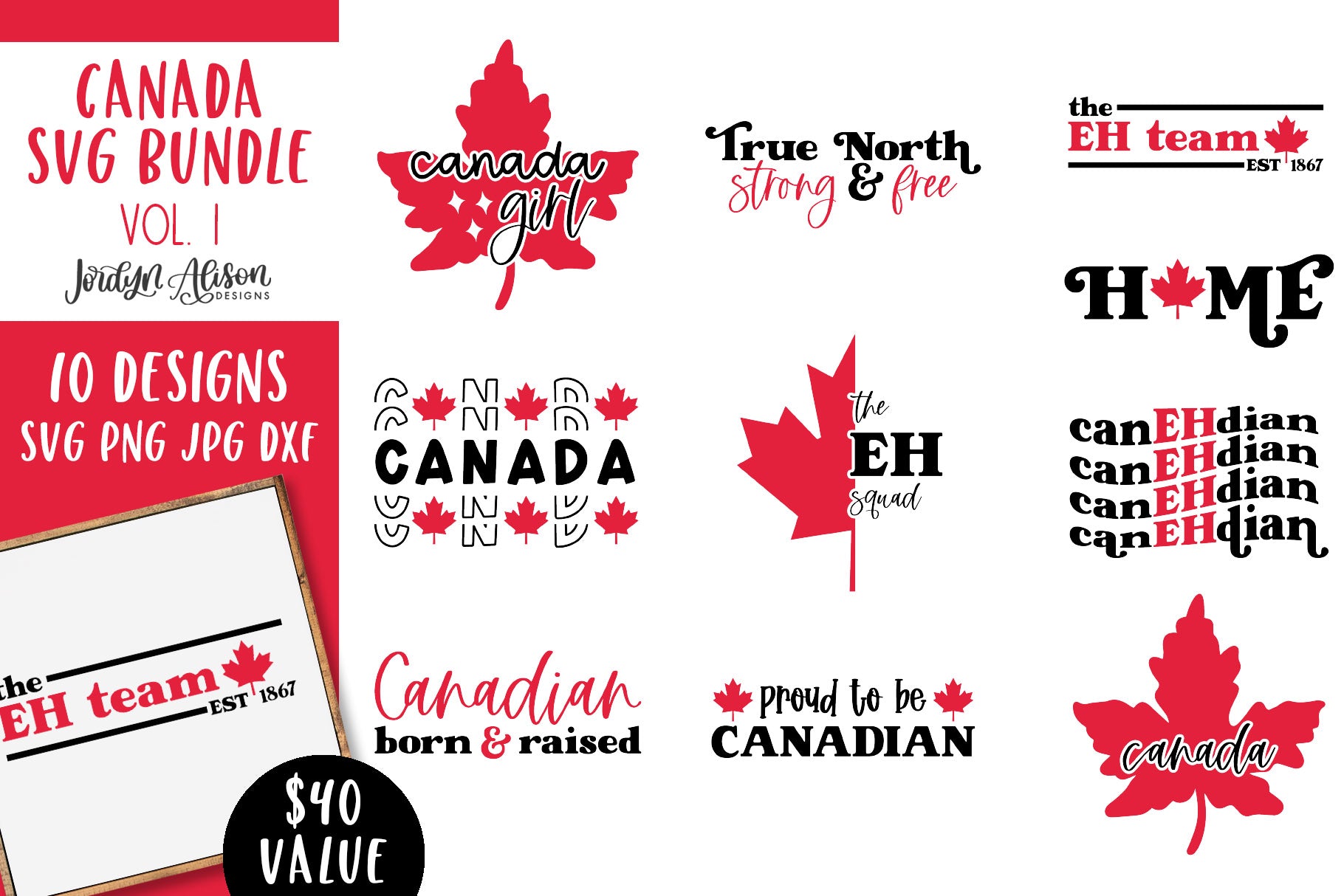 Canada SVG Bundle for Apparel + Wood Signs – JordynAlisonDesigns
