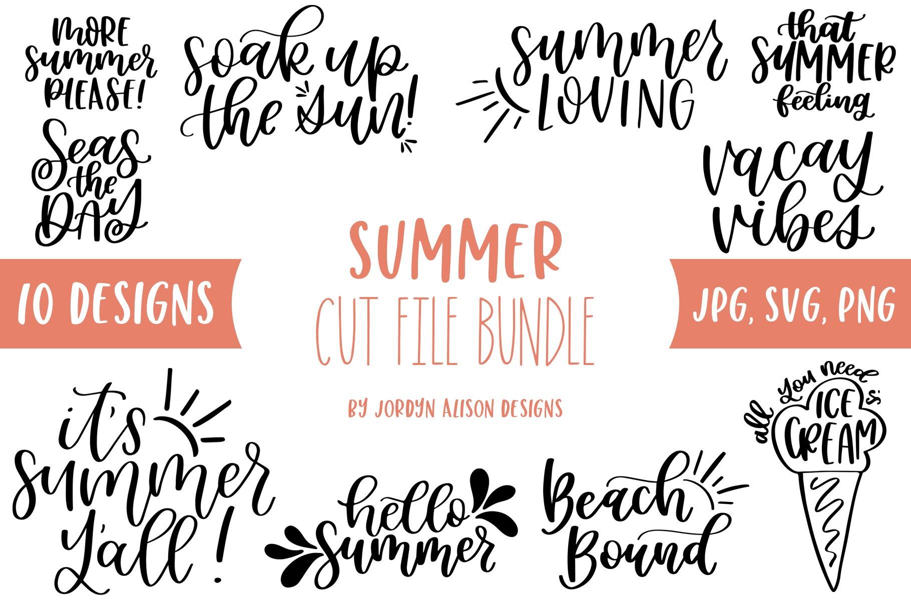 Summer SVG Bundle | 10 Summer SVG Designs for Cricut – JordynAlisonDesigns